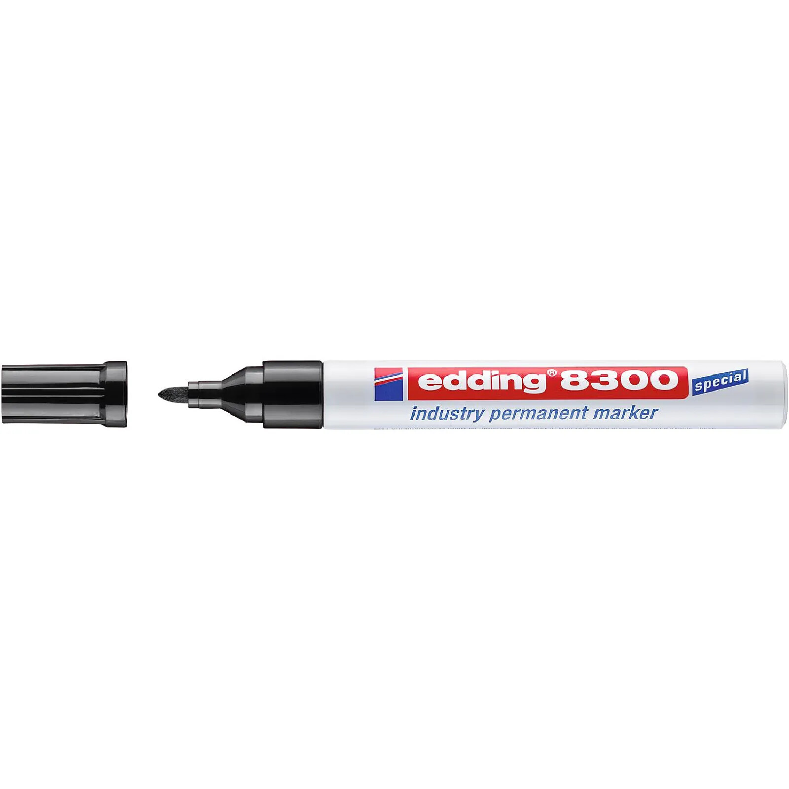 EDDING Marqueur Permanent Spécial Industrie 8300 Noir Pointe Ronde 1,5 ...