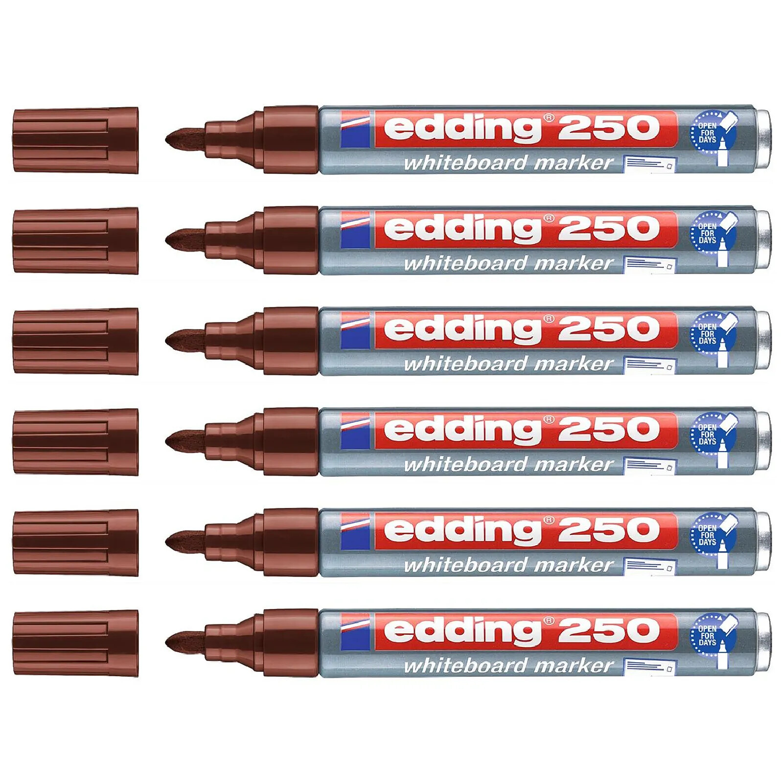 EDDING Marqueur pour Tableaux blancs 250 Marron Corps Alu Pointe ...