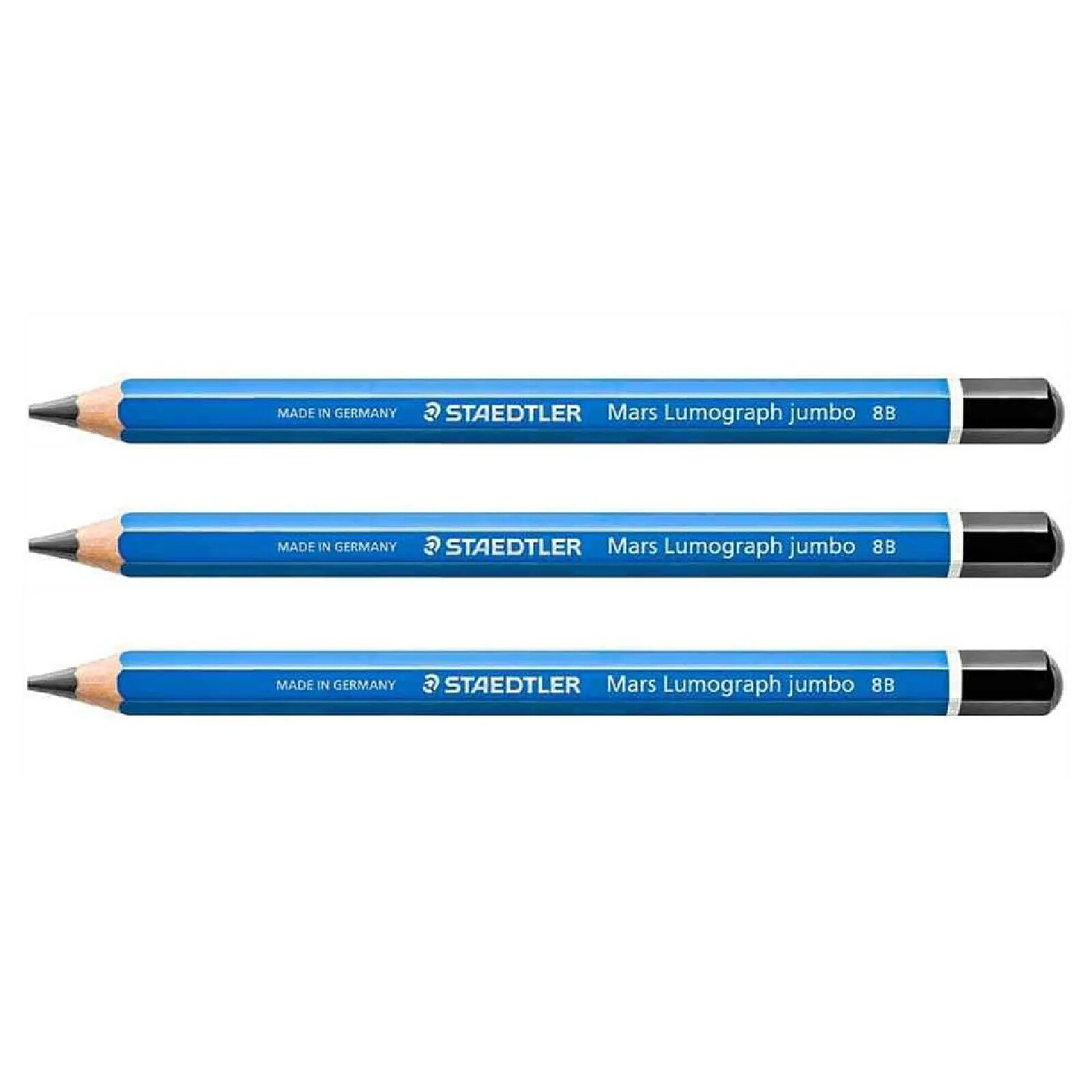 STAEDTLER Crayon graphite Mars Lumograph jumbo mine 5,3 mm 8B x 3 ...