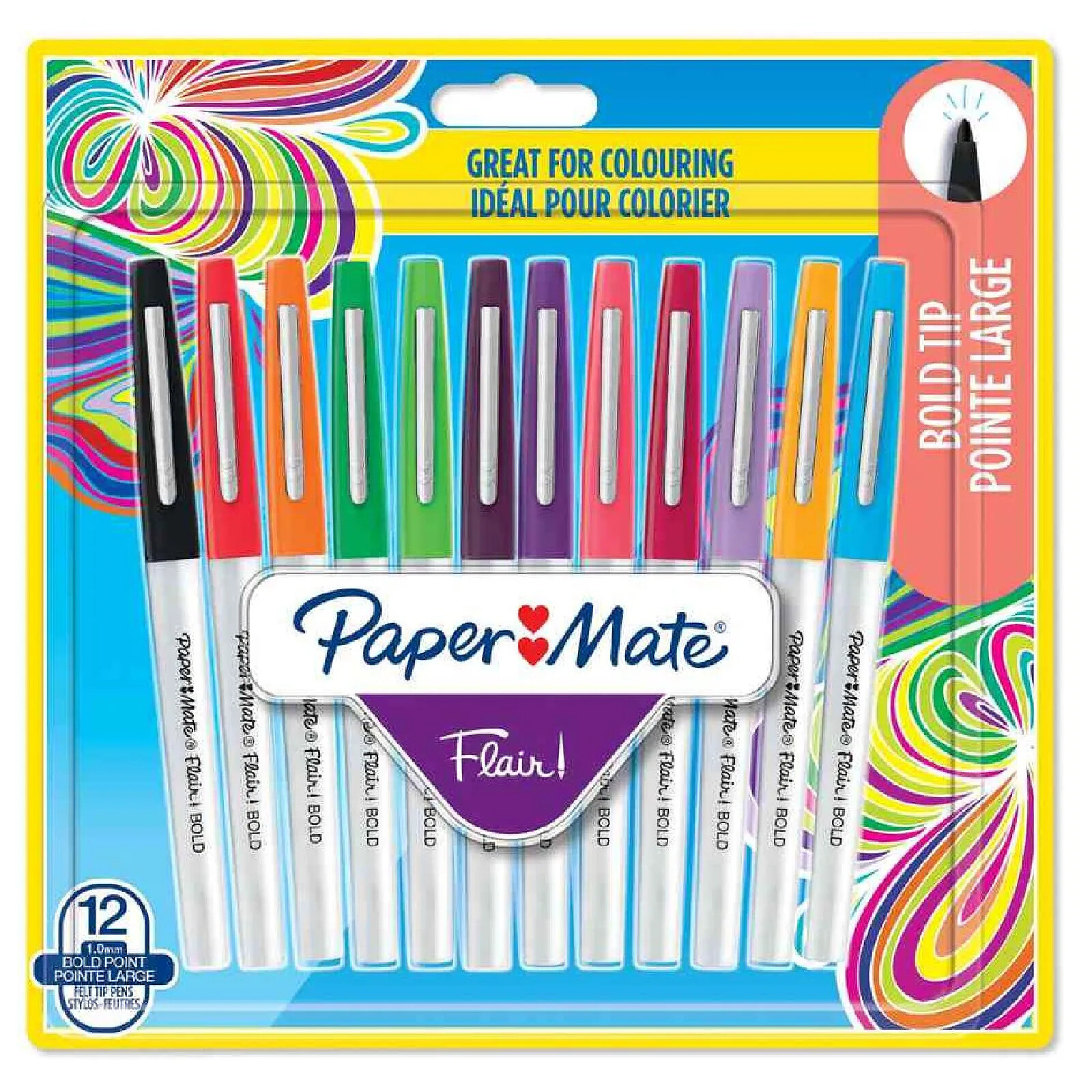 PAPER MATE Stylo feutre Flair BOLD, blister de 12 - Stylo & feutre - LDLC