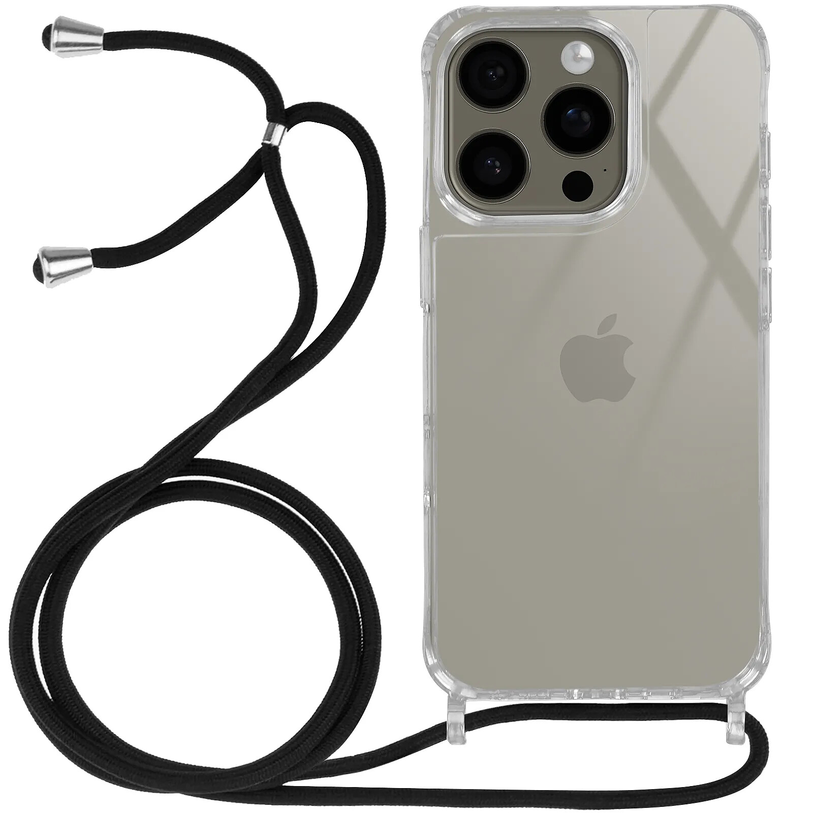 Avizar Coque pour iPhone 16 Pro Silicone Antichoc avec Cordon Tressé ...