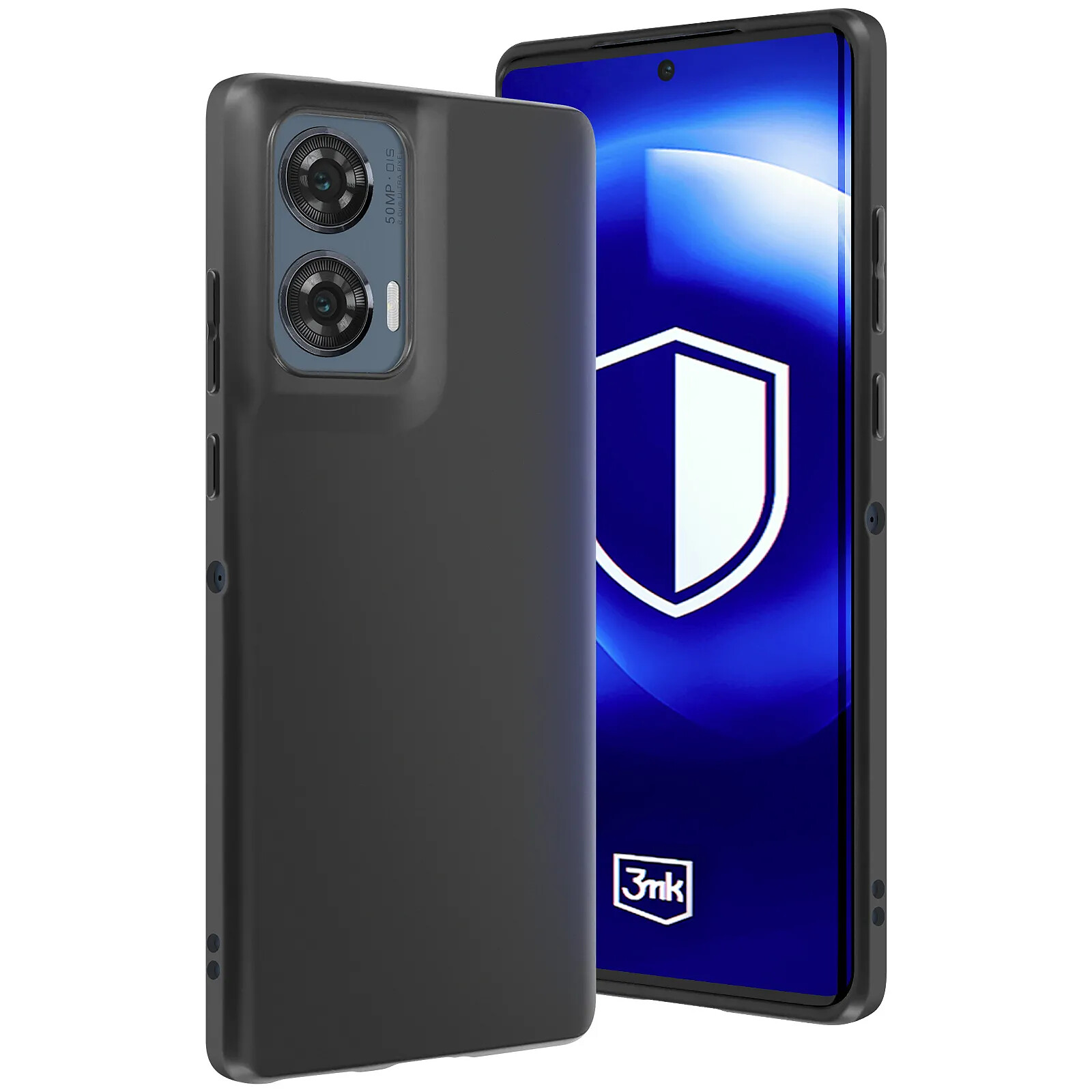 3mk Coque pour Motorola Moto Edge 50 Fusion Antichoc Souple Mat Noir ...