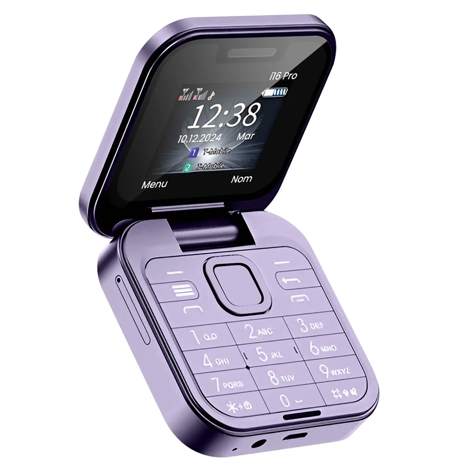 Avizar Téléphone Portable Pliable avec Double SIM Radio FM Batterie ...