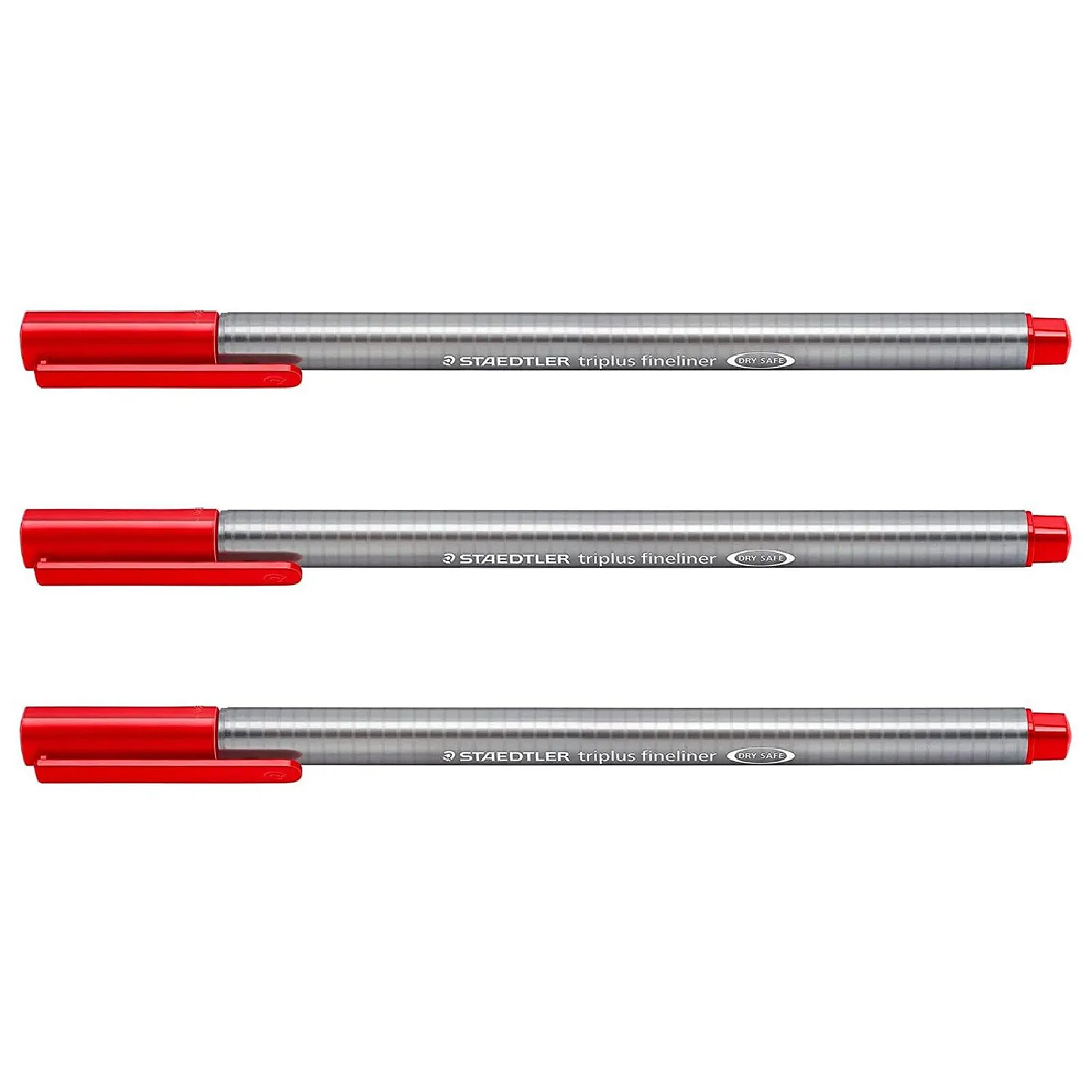 STAEDTLER Feutre Fineliner Triplus Pointe Fine 0,3 mm Rouge x 3 - Stylo ...