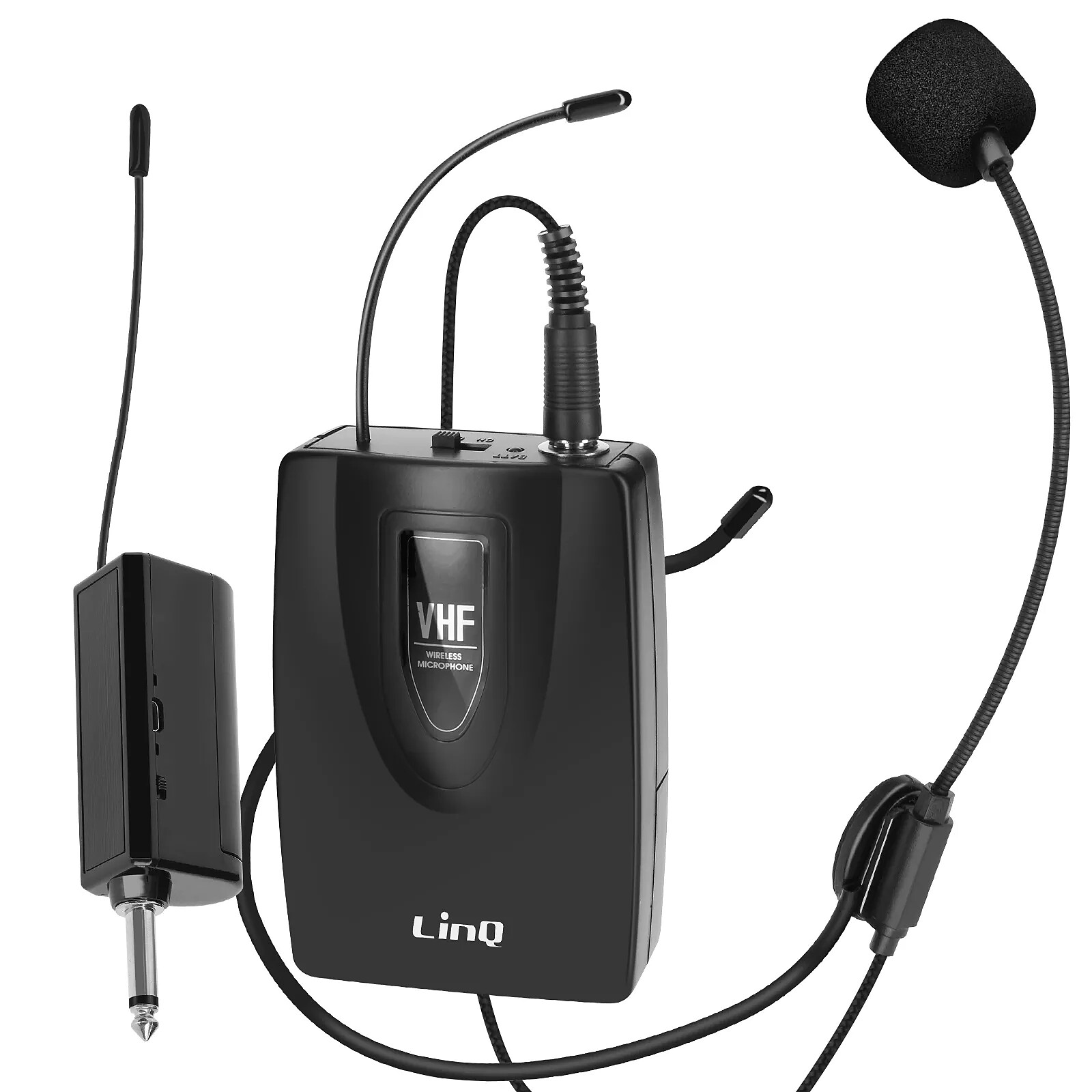 LinQ Microphone Serre Tête Sans Fil Design Lavalier avec Émetteur 30m ...