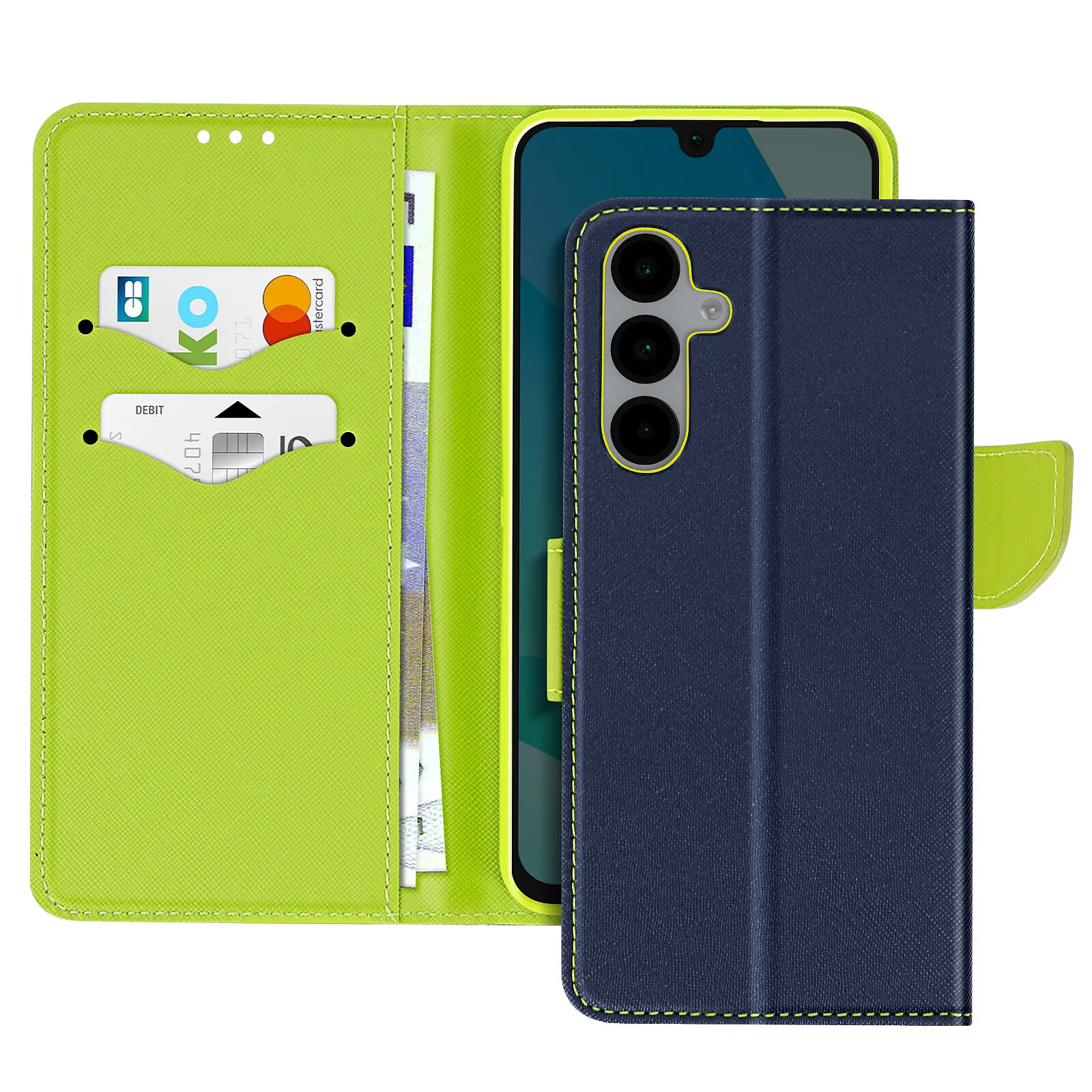Avizar Étui pour Samsung Galaxy A16 Portefeuille Cuir Saffiano Fancy ...