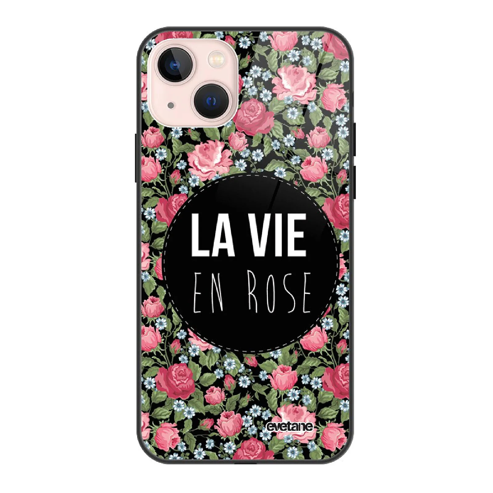 Evetane Coque iPhone 13 Mini Coque Soft Touch Glossy La Vie en Rose ...