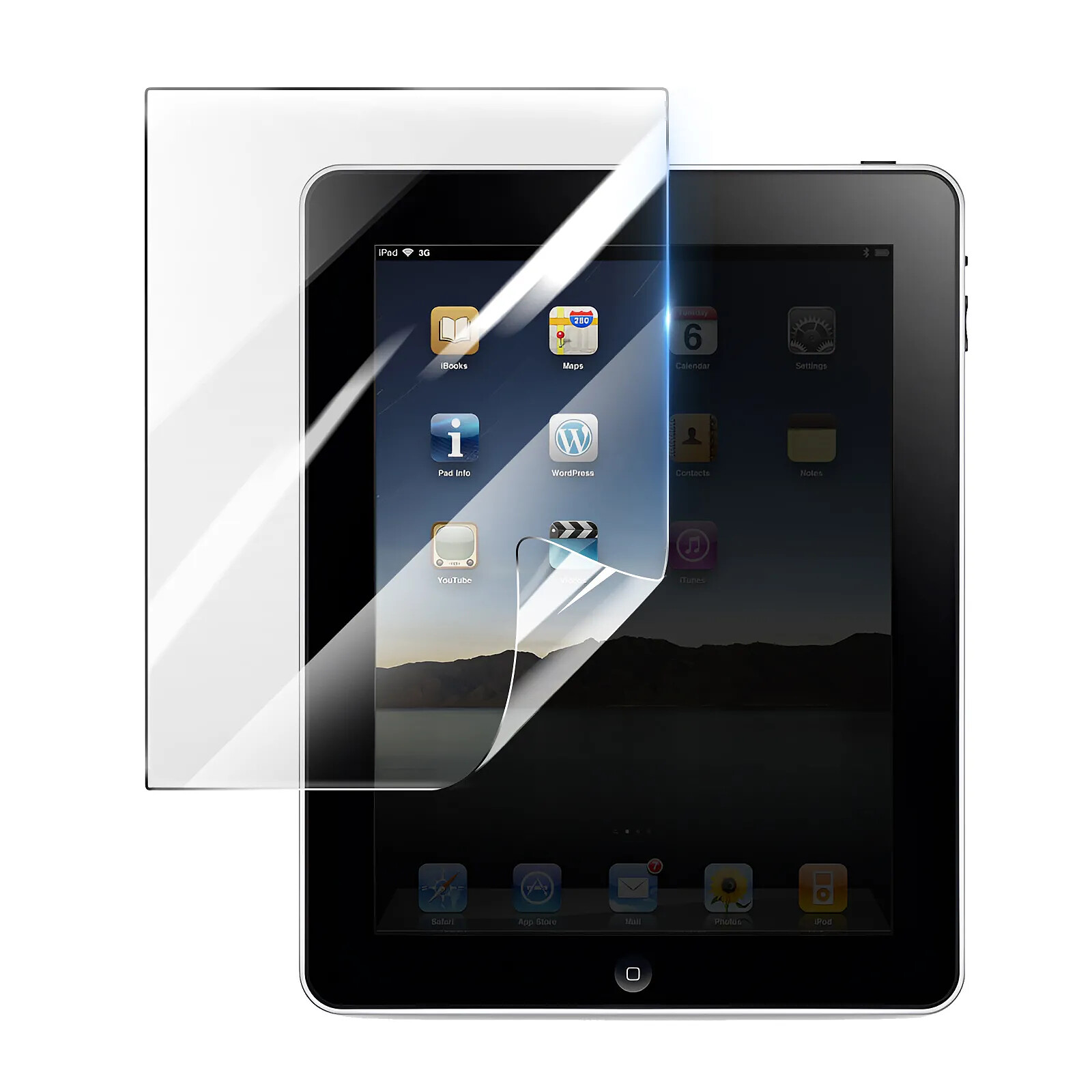 3mk Protection Écran pour Apple iPad 1 en Hydrogel Antichoc Transparent ...