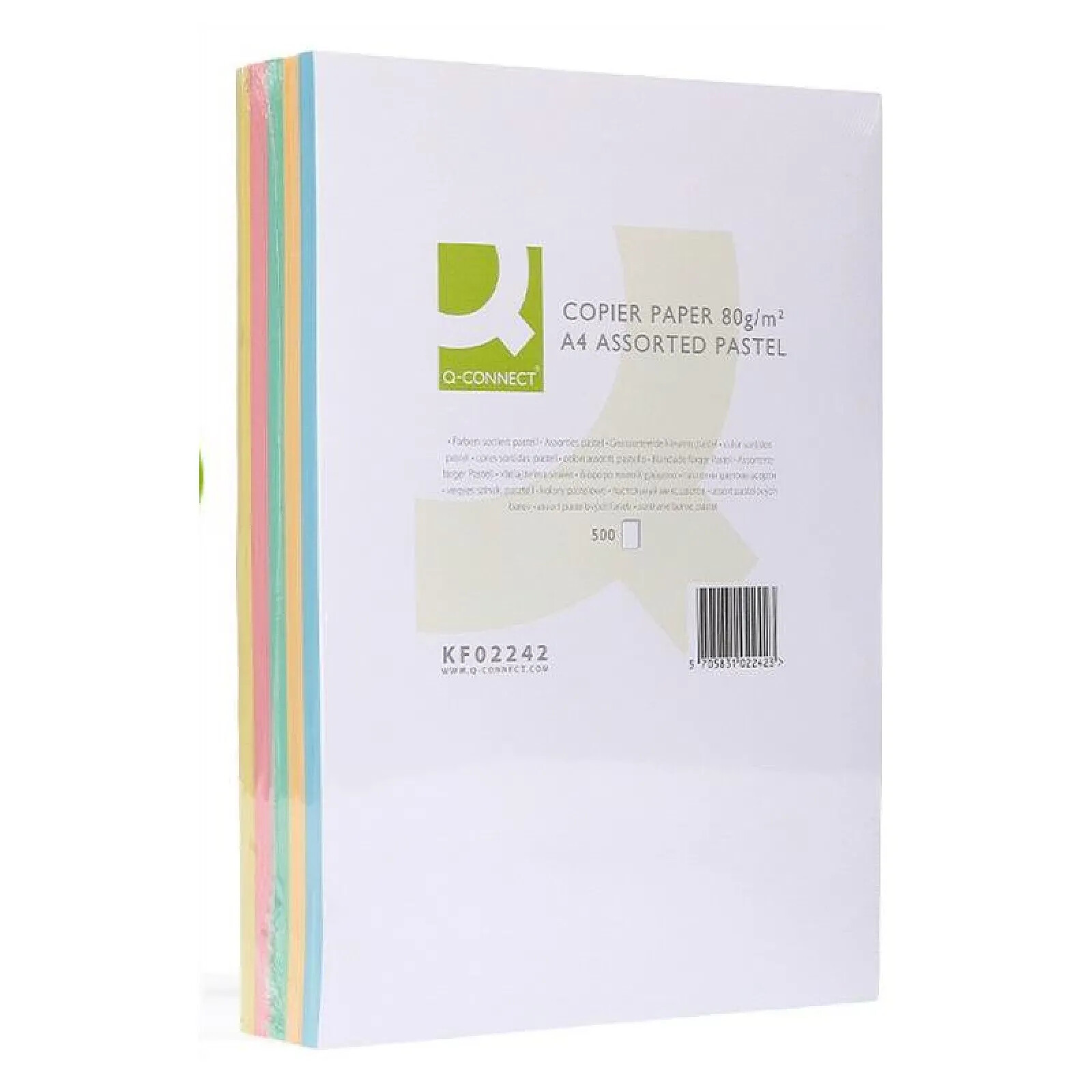 Q-CONNECT Ramette 500 Feuilles Papier Couleur Multifonction A4 80g 5 ...