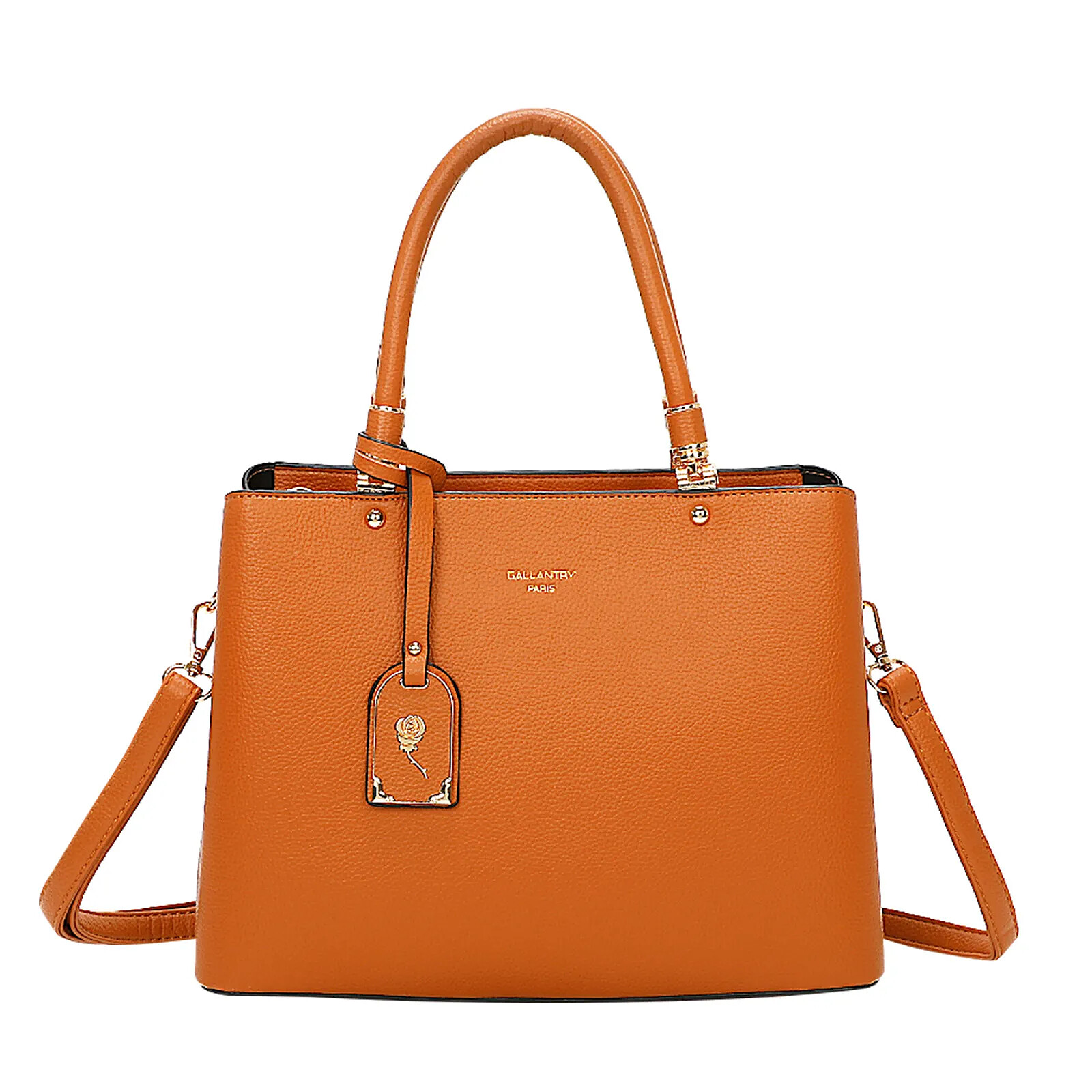 Gallantry Sac à Main Cabas pour Femme avec une Attache Fleur Métallisé Marron - Sacs divers - LDLC