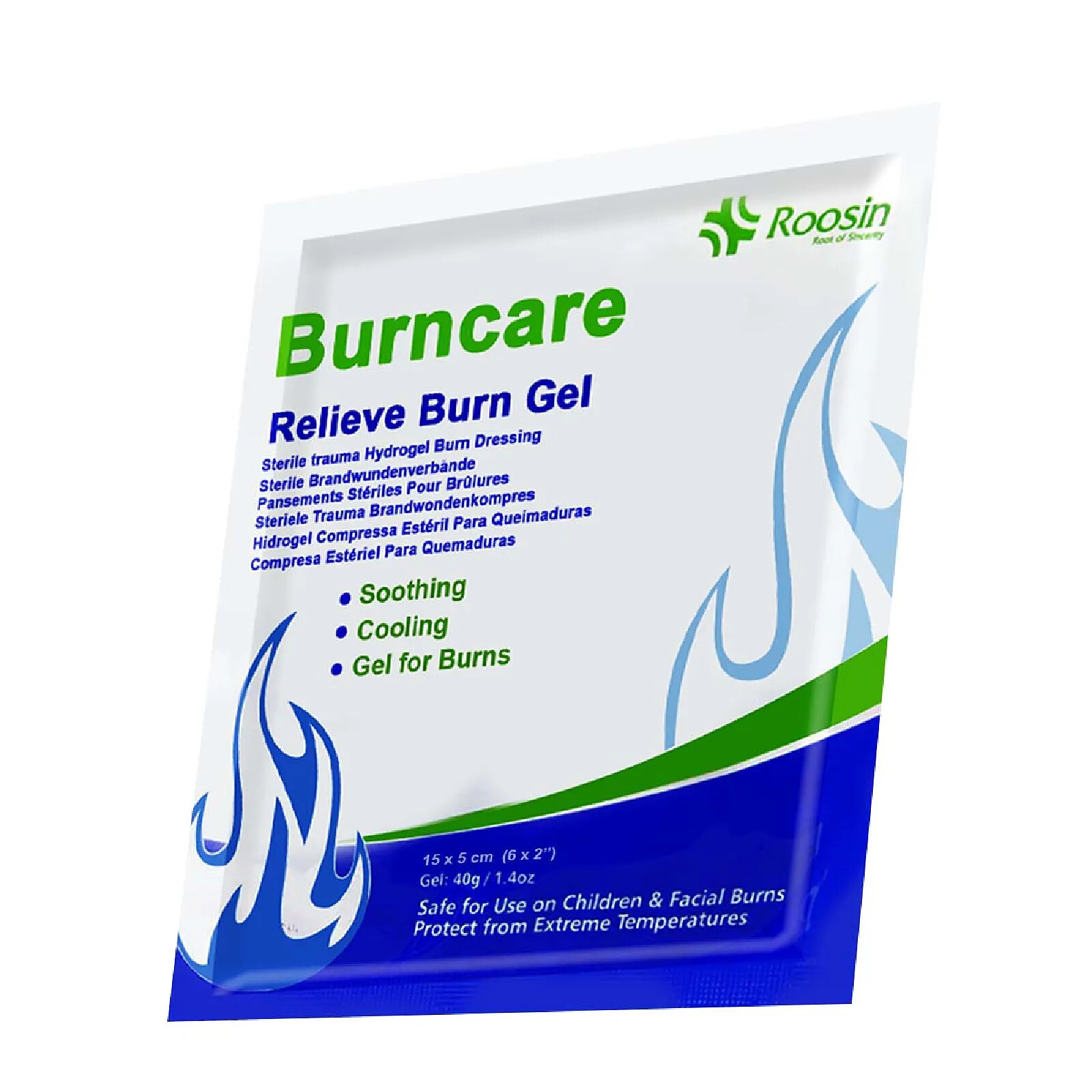 Burncare Pansement Brûlure Hydrogel 15x5cm Soin Stérile Apaisant Blanc ...