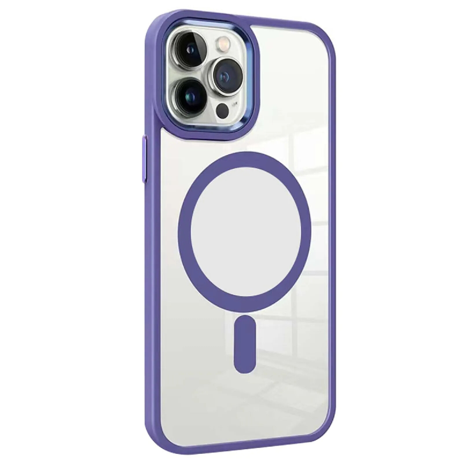 Jaym Coque Bumper pour iPhone 16 Pro Max MagSafe Antichocs Violet ...