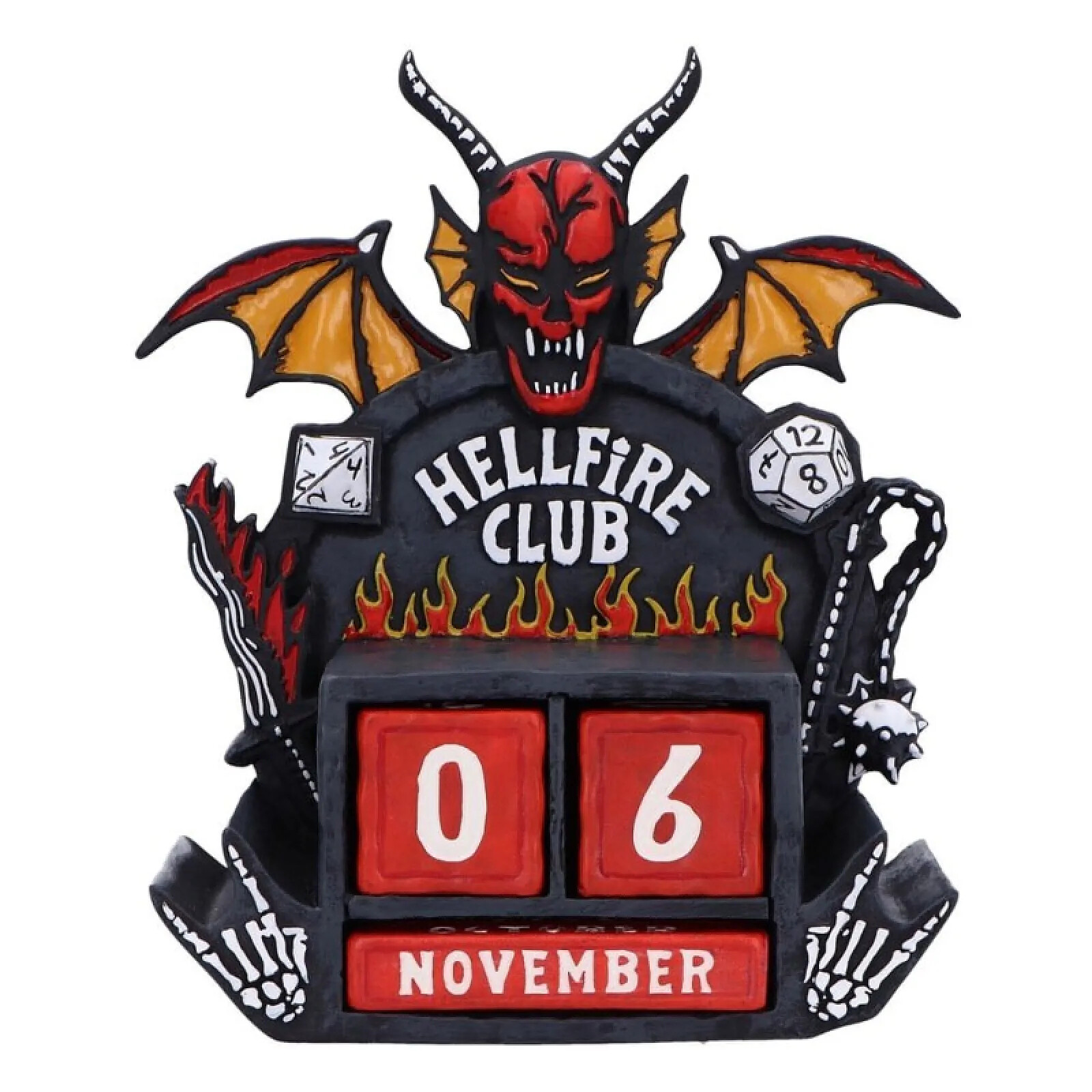 Stranger Things - Calendrier perpétuel Hellfire Club 15 cm - Figurines ...