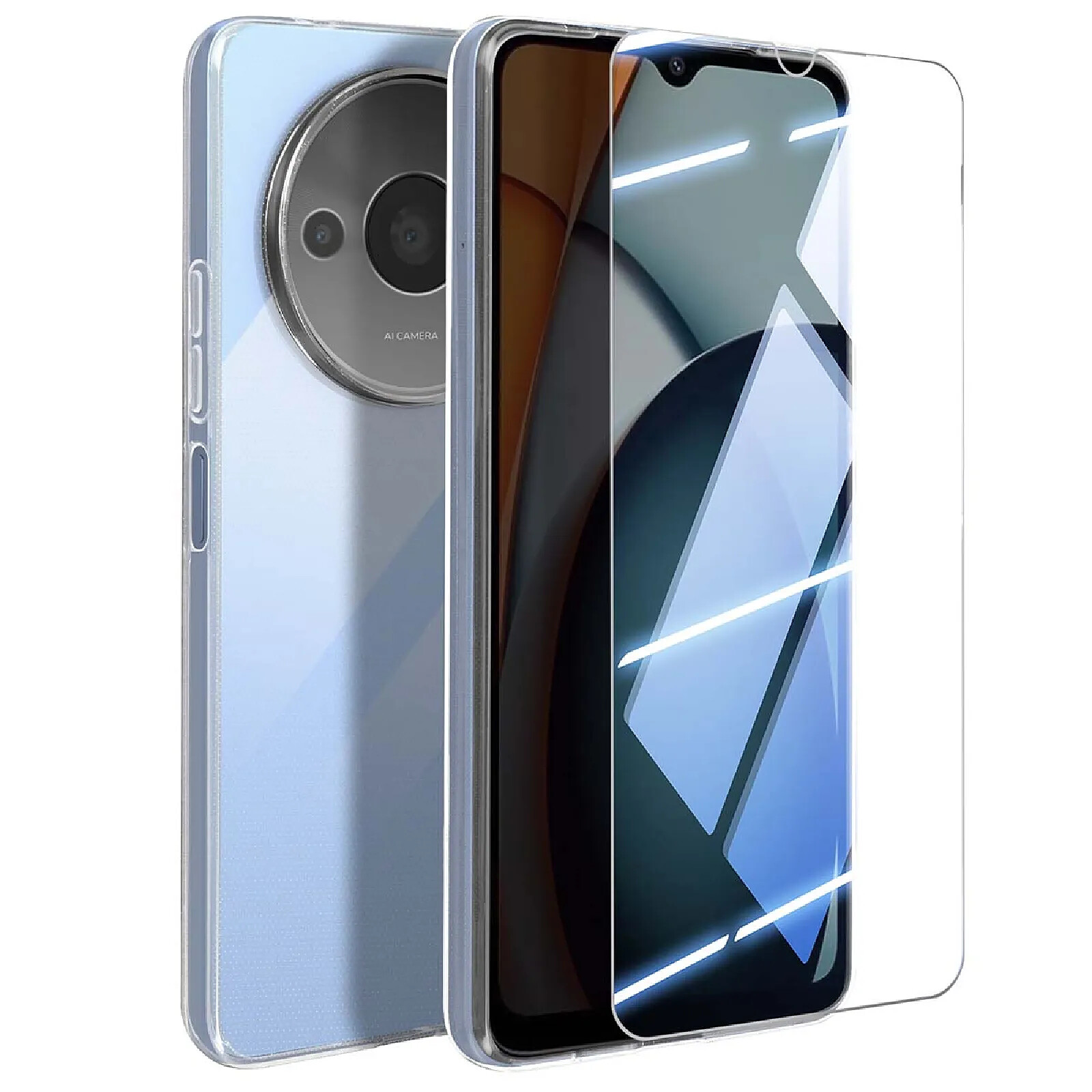 Jaym Coque Souple pour Redmi A3 / A3X avec Verre Trempé 9H 2.5D ...