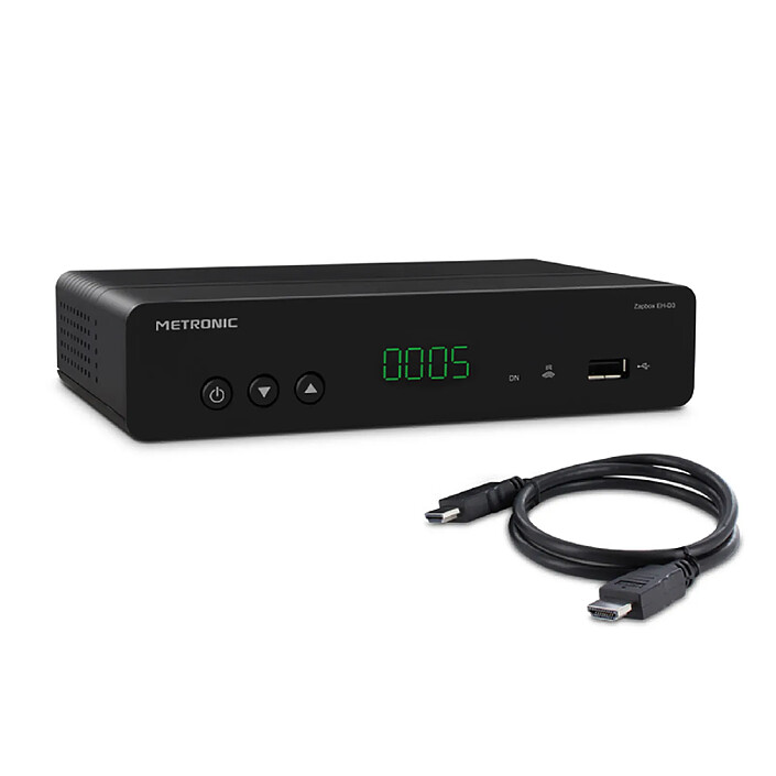 Metronic 441672 - Décodeur TNT Zapbox EH-D3 double tuner + câble HDMI - Adaptateur TNT & Sat ...