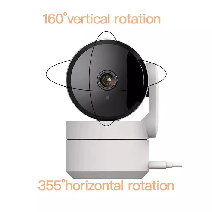 Pack de 2 Caméra intérieure rotative Daewoo IP506P - Wifi | Full HD | Vie Privée - Caméra de ...