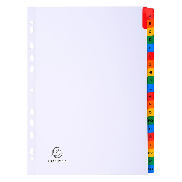 EXACOMPTA Jeu d'intercalaire alphabétique 20 positions en carte blanche ...