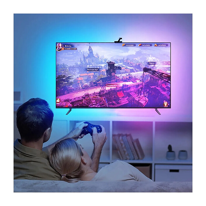 Avizar Kit LED TV Ambilight avec Caméra et Contrôle Vocal pour Écran 55 ...