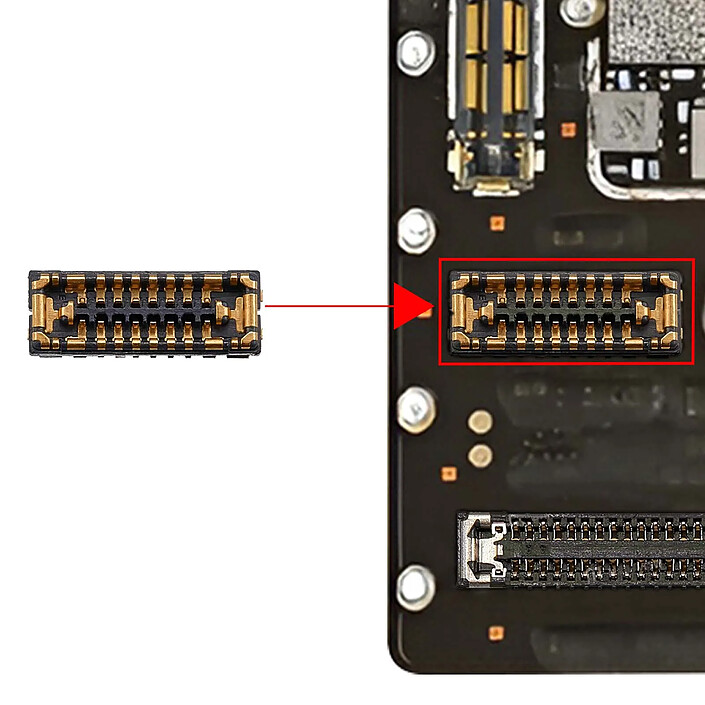 Clappio Connecteur FPC pour iPhone 16 Pro / 16 Pro Max Nappe Power 52 ...