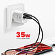 Swissten Chargeur USB-C 35W Power Delivery et USB-A Quick Charge 3.0 ...